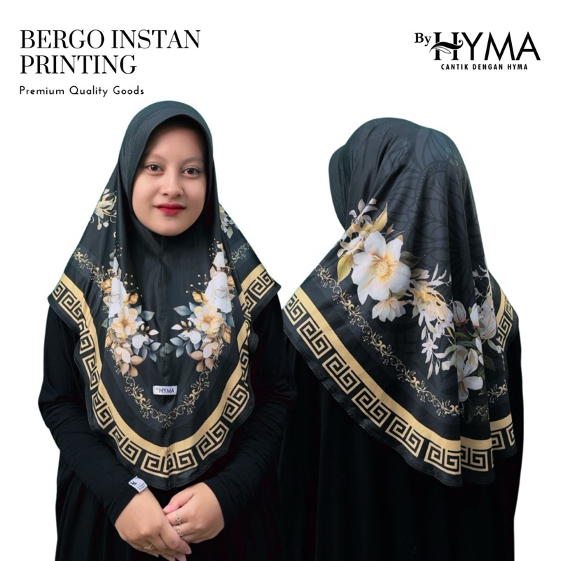 Jual Hyma Hijab - Jilbab instan Bergo Motif Printing Jersey Premium ...