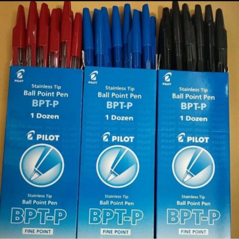 Jual Ball Point Pen 0.5 mm BPT-P Pilot Biru / Hitam / Merah - Doz isi ...