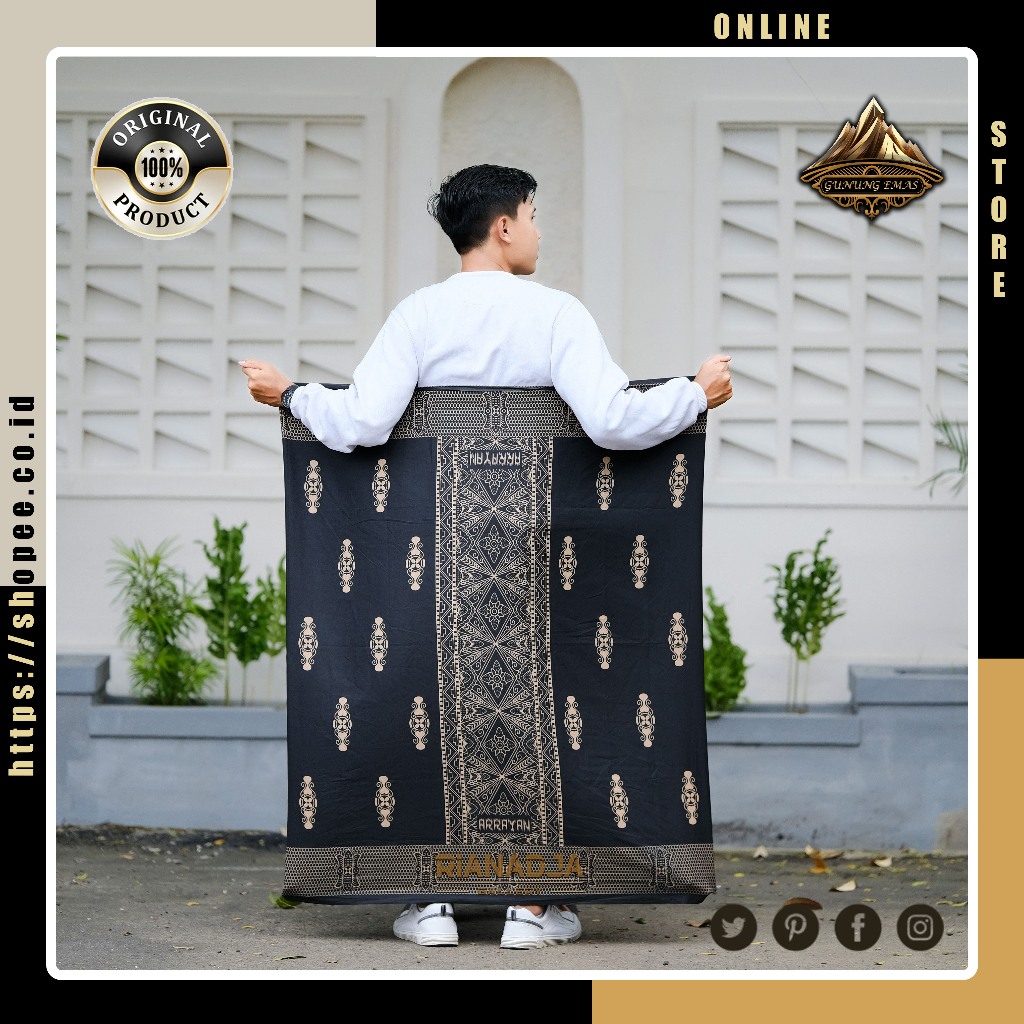 Jual Sarung Remaja Warna Hitam Motif Sarang Tawaon Elegan Bahan Premium ...