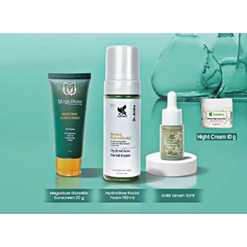 Jual Amiraderm Megadoze Sunscreen/Gold Serum/ Facial Foam/Night Cream ...