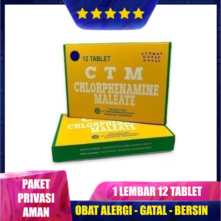Jual Obat CTM Alergi Gatal-gatal Hingga Bersin-Bersin | CeTeMe 1 Lembar ...