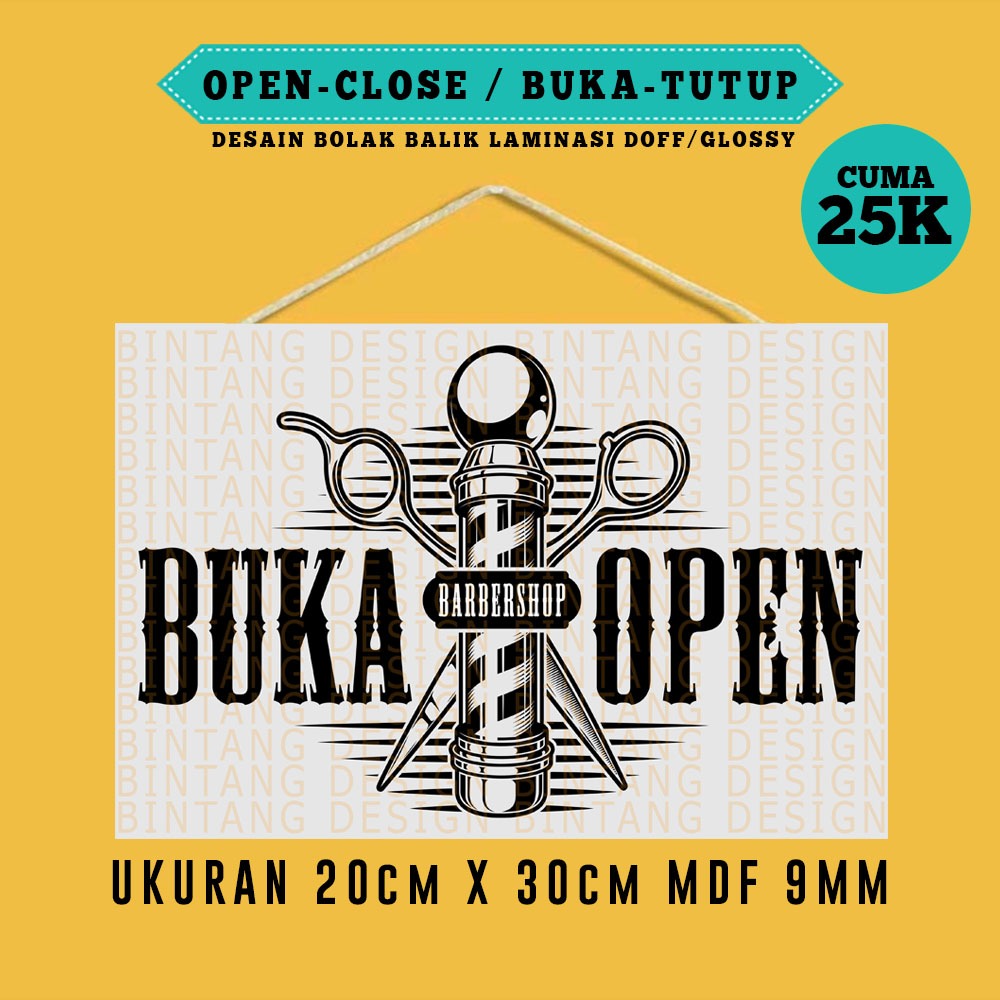Jual PAPAN TANDA BUKA - TUTUP & OPEN - CLOSED - UKURAN 20cm X 30cm ...