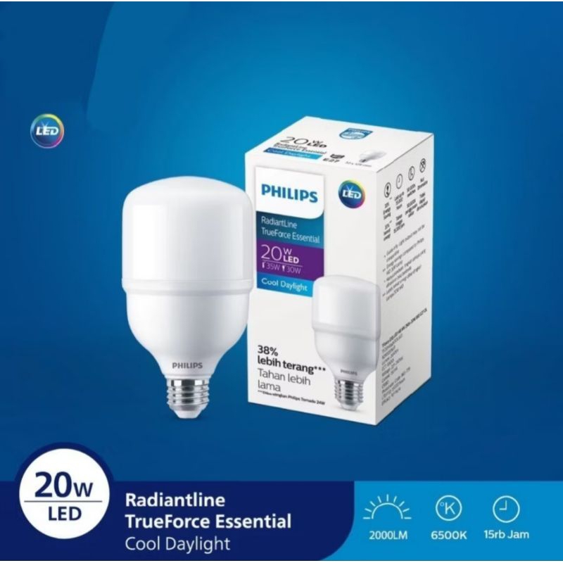 Jual Philips Radiantline TrueForce Essential Cool Daylight LED 20W | Shopee Indonesia