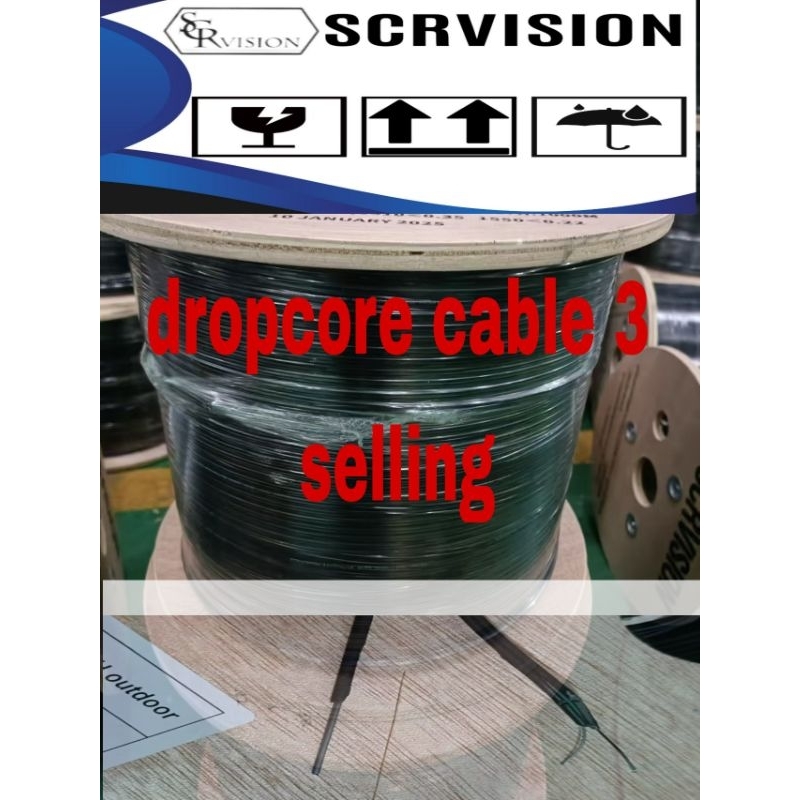 Jual Kabel FO Dropcore 4 Core /Fiber Optik DropWire /optic 3 sling 1000M | Shopee Indonesia