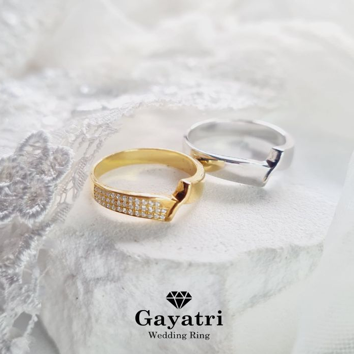 Jual Wedding Ring Couple Cincin Kawin Pria & Wanita Bahan Emas | Silver ...