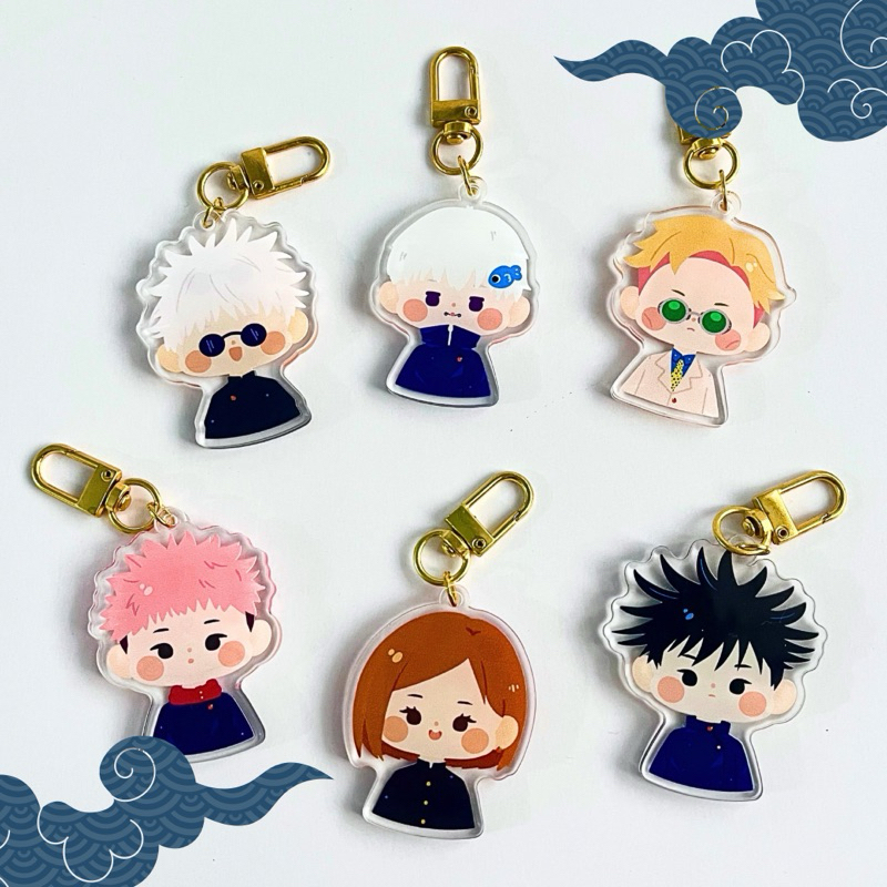 Jual Jujutsu Kaisen JJK Keychain Gantungan Kunci Yuji Gojo Nobara ...