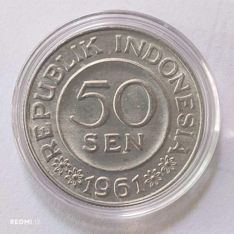 Jual uang koin kuno 50 sen garuda bagus gres utuh asli | Shopee Indonesia