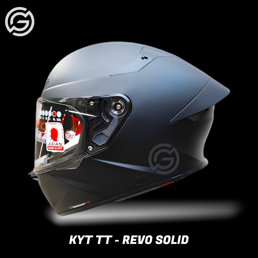 Jual HELM KYT TT-REVO SOLID PLAIN MATT BLACK - BLACK DOFT E06 RIGINAL ...