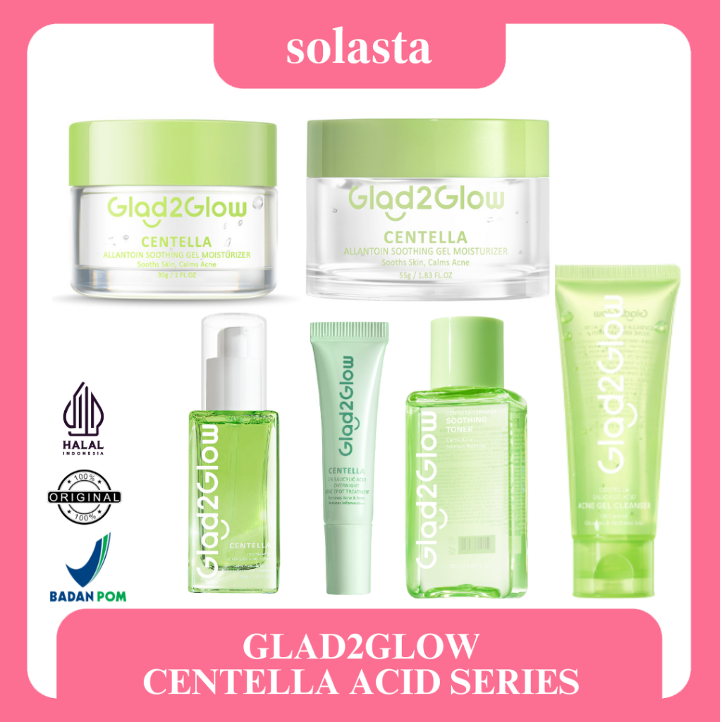 Jual Solasta - GLAD2GLOW CENTELLA 2% SALICYLIC ACID POWER ACNE SERIES ...