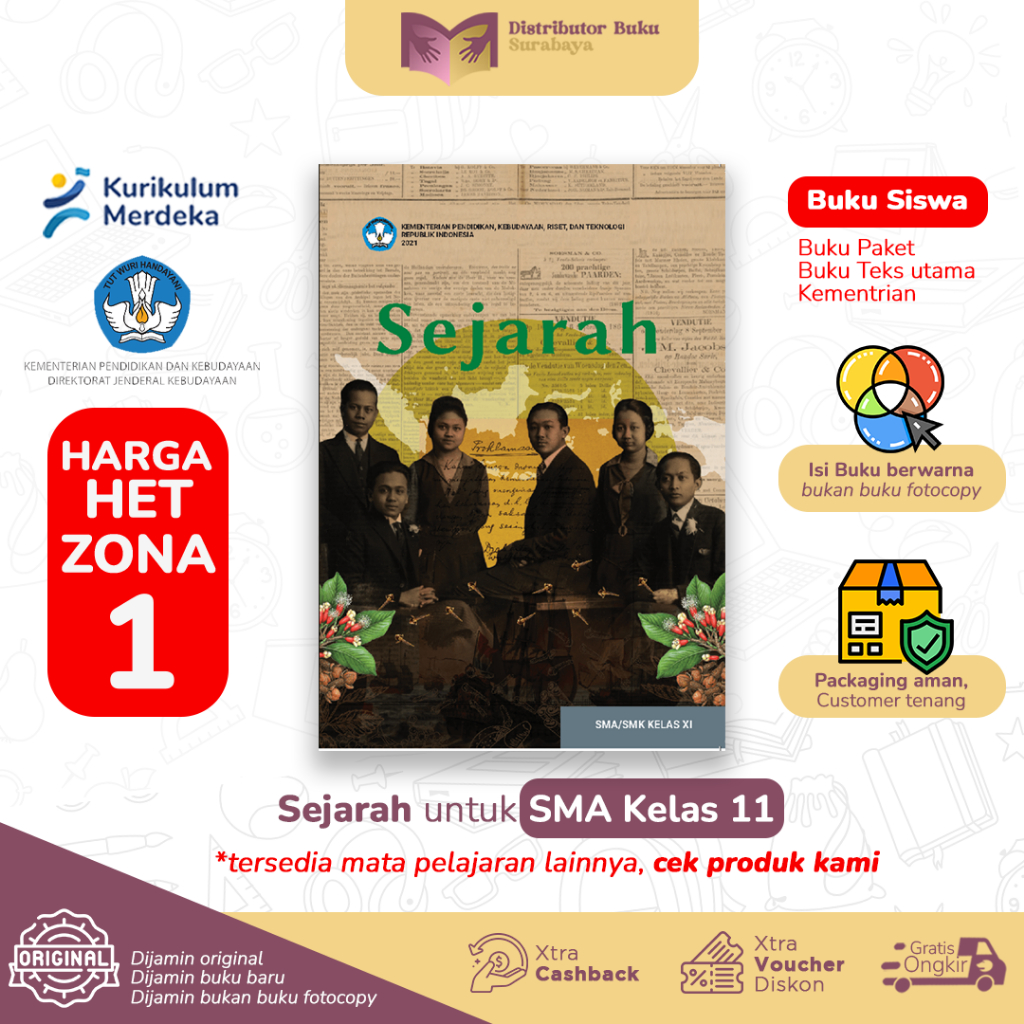 Jual Buku Sejarah Kelas 11 SMA - Buku Paket Siswa - Kurikulum Merdeka | Shopee Indonesia