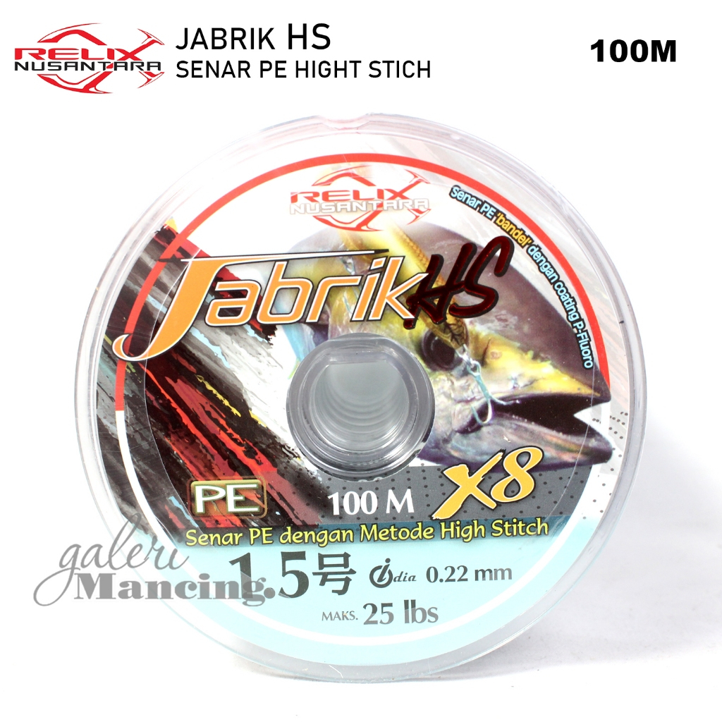 Jual Senar PE Jabrik HS X8 Jabrik 100 | 200 | 300 Meter PE Relix ...