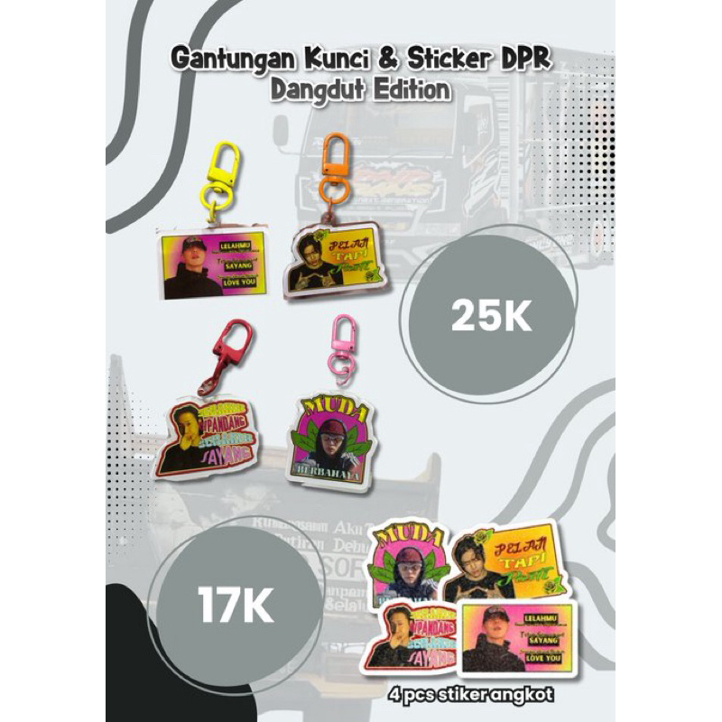 Jual KEYCHAIN DAN STICKER PACK DPR GANTUNGAN KUNCI DREAM PERFECT REGIME ...