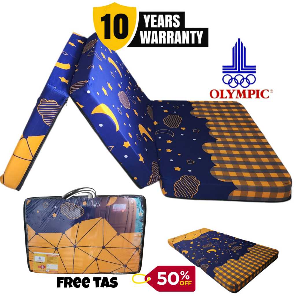 Jual Kasur Lipat 3 OLYMPIC MJM Matras Travel Bed Busa Berkualitas ...