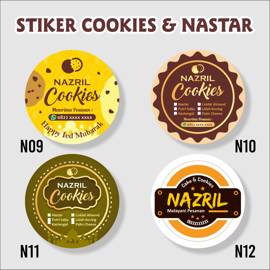 Jual STIKER NASTAR STIKER COOKIES STIKER LABEL | Shopee Indonesia