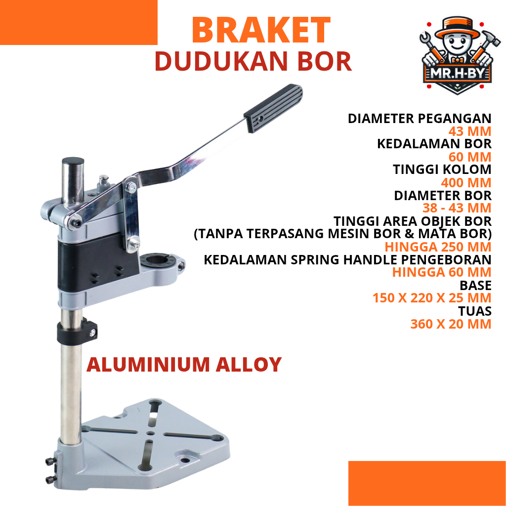 Jual Alat Dudukan Bor Tangan Standing Bracket Bor - MR_HBY | Shopee ...