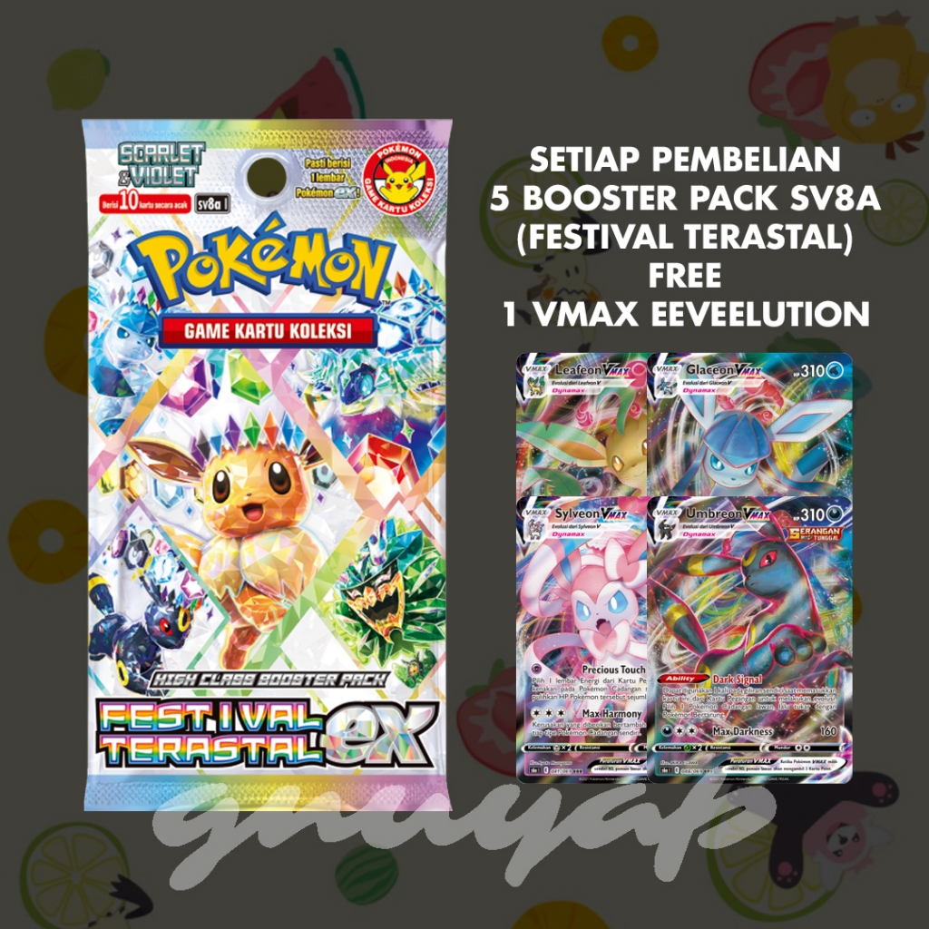Jual festival terastal EX SV8A booster pack pokemon tcg indonesia card kartu langka original box ...