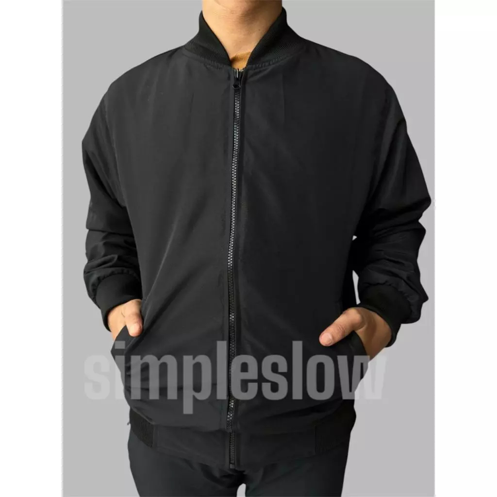 Jual SIMPLESLOW | Bomber Man Polos - Jaket Bomber Pria Polos | Shopee ...