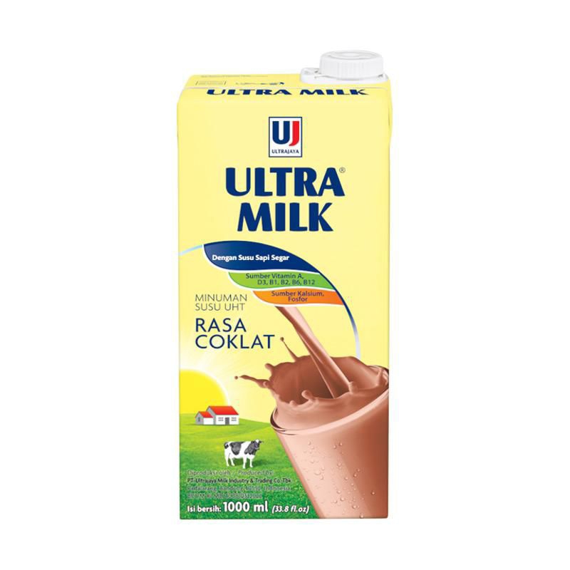 Jual ultra milk uht full cream chocolate 1000 ml | Shopee Indonesia