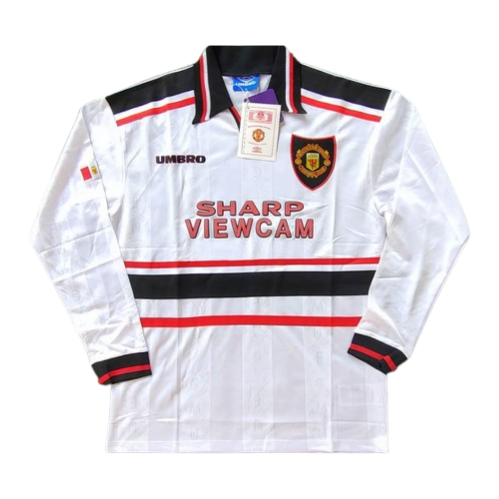 Jual Jersey Retro MU Away 1998 1999 LS Lengan Panjang Baju Bola ...