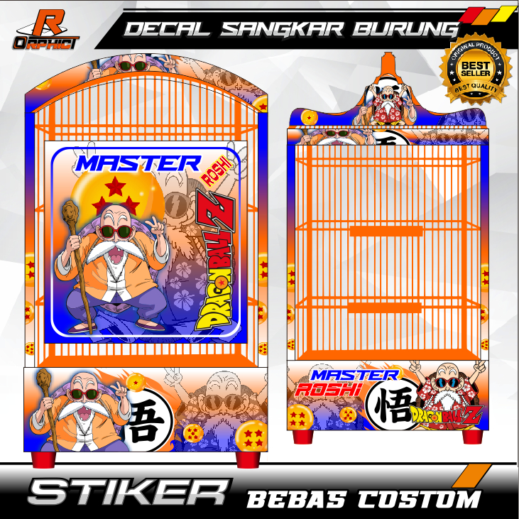 Jual STICKER DECAL SANGKAR / KANDANG burung master muten roshi ...