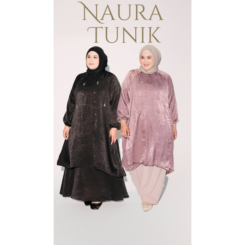 Jual BAJU TUNIK PAYET JUMBO LD 140cm NAURA TUNIK (SET ROK / TUNIK ONLY ...