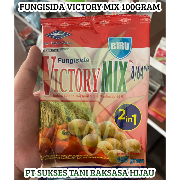 Jual Fungisida VICTORY MIX 8/64WP 100 gram, VICTORYMIX biru Cap Kapal ...