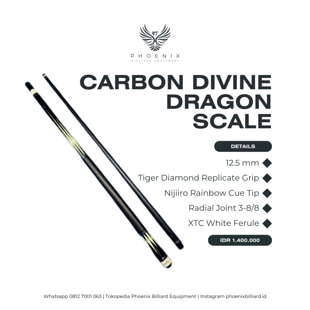 Jual CARBON DIVINE DRAGON SCLAE STICK BILLIARD | STICK BILLIARD | STICK ...