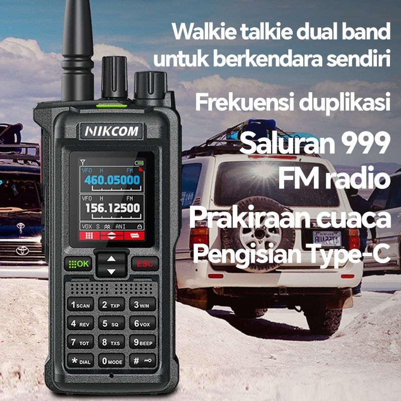 Jual HT NIKCOM UV12 Walkie Talkie Jarak Jauh 30KM IP67 Tahan air dan kedap debu Transceiver Dual ...