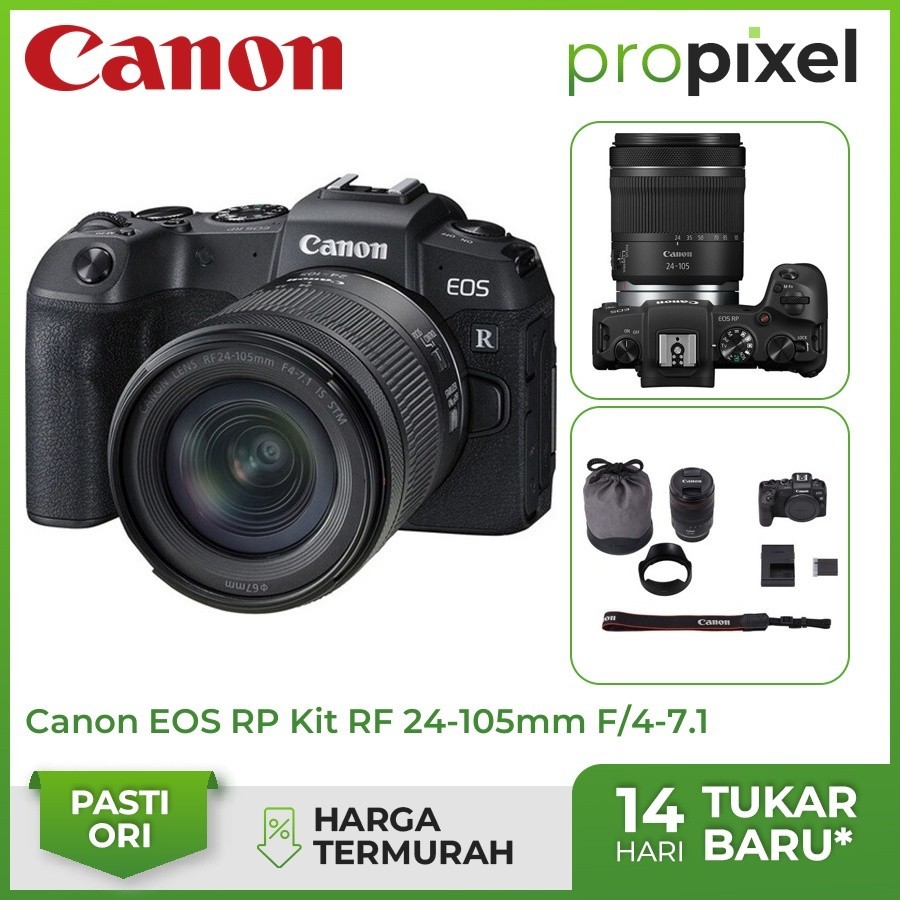 Jual Canon EOS RP Kit RF 24-105mm F/4-7.1 IS STM Garansi Resmi | Shopee ...