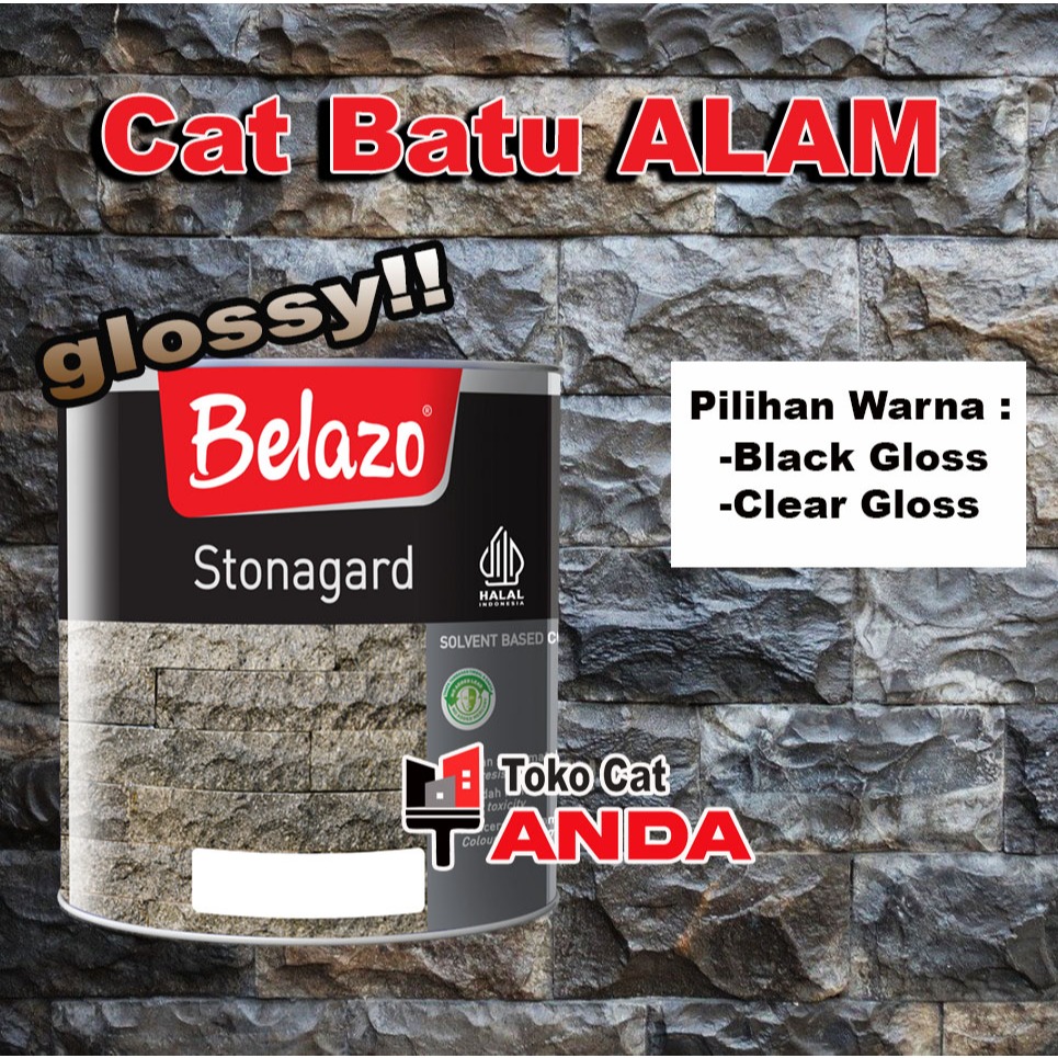 Jual Cat Batu Alam Belazo Stonagard - Clear Gloss dan BLACK Gloss - Cat ...