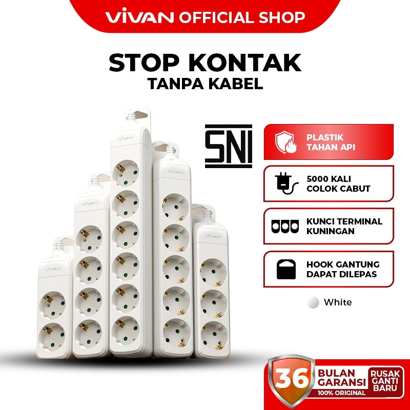 Jual [NEW] VIVAN Home Office Socket Series Tanpa Kabel Self Connection ...