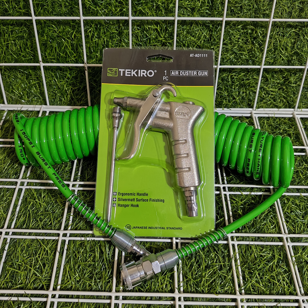 Jual TEKIRO Selang Kompresor Angin - Recoil Hose Green 6 M + Semprotan ...