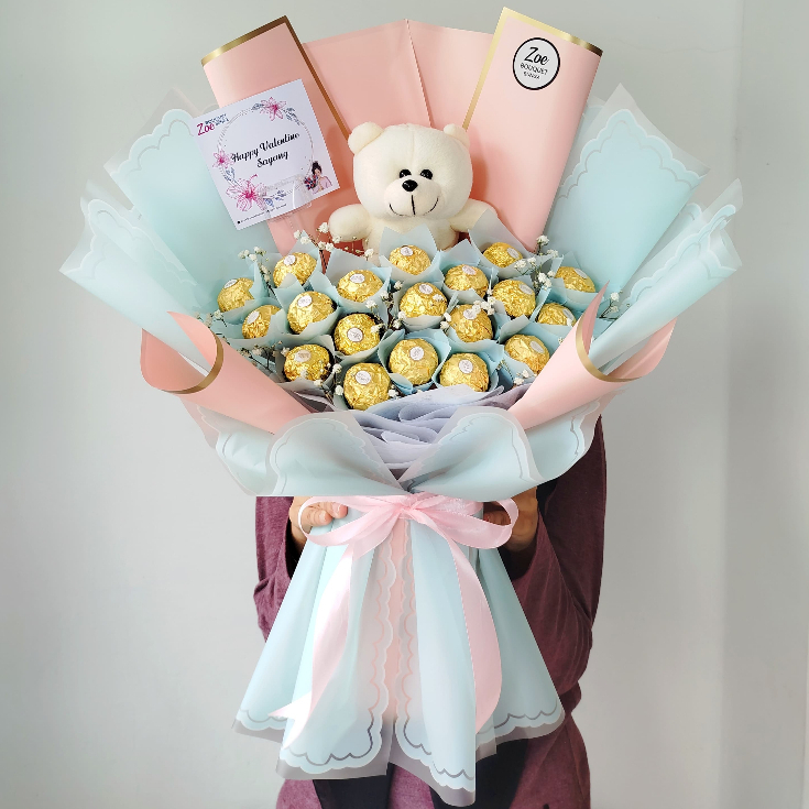 Jual Bouquet Flower | Buket Bucket Bunga Series Coklat Ferrero Rocher ...
