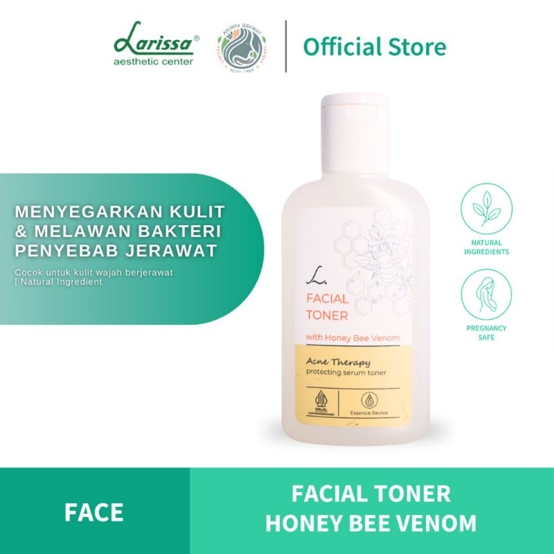 Jual Larissa Facial Toner Honey Bee Venom Acne Toner Wajah Untuk Kulit Berjerawat Menjaga PH ...