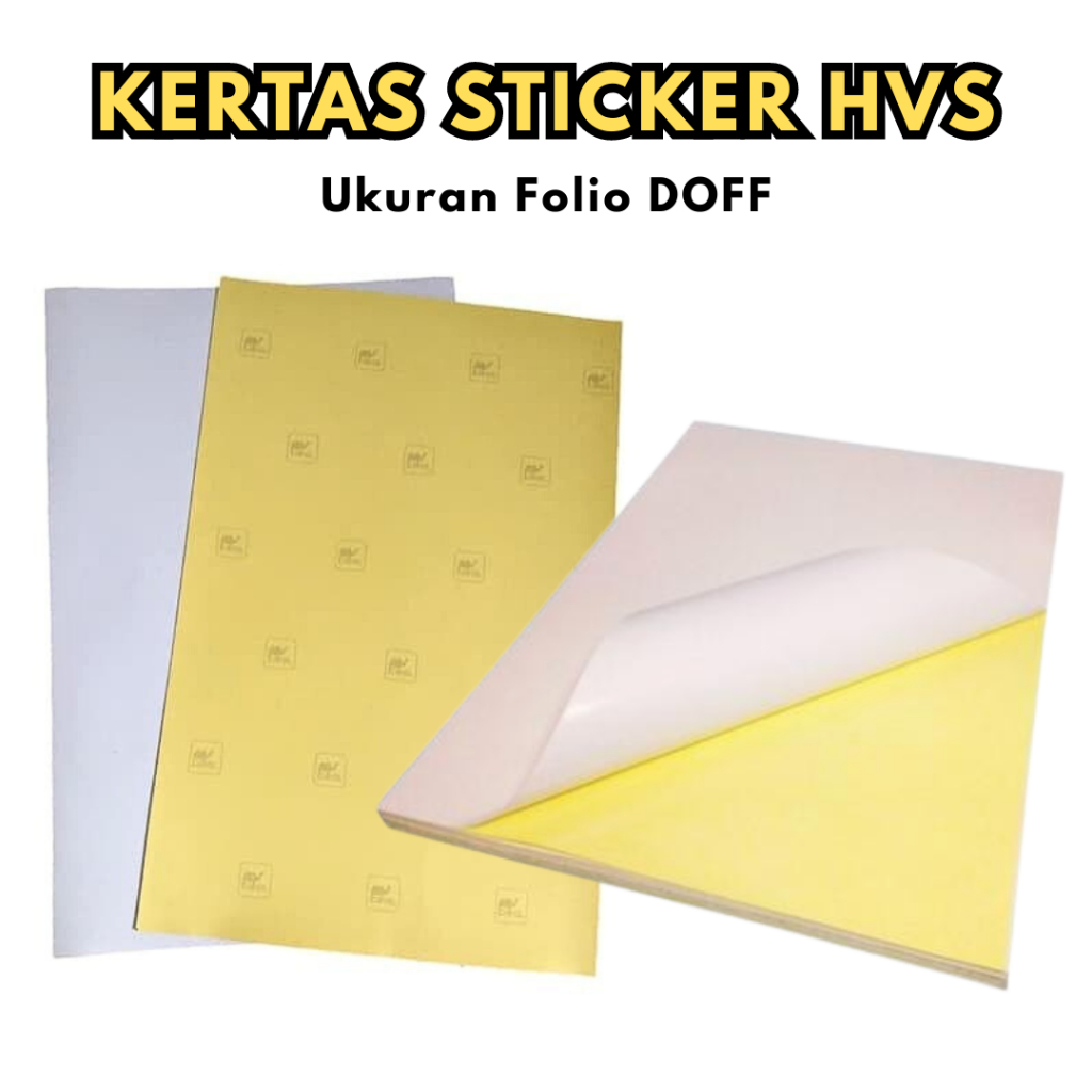 Jual Kertas Sticker HVS Doff Camel Ukuran F4 Folio isi 10 Lembar ...