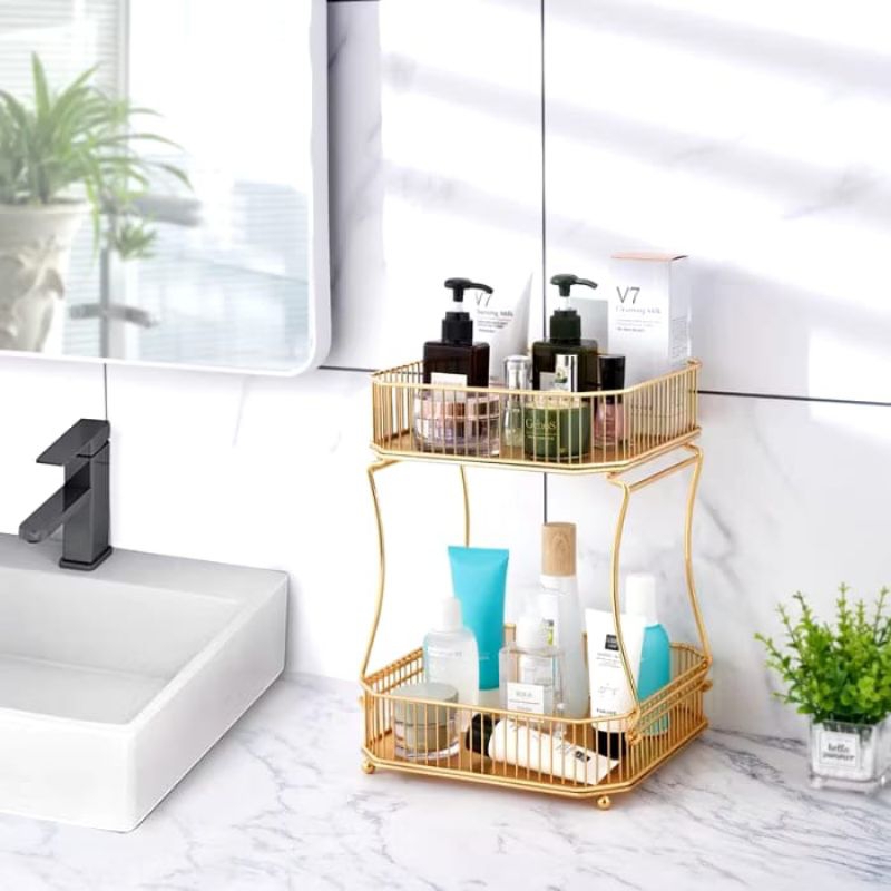 Jual RAK AQUA TOPLES ESTETIK GOLD/RAK 2 TINGKAT | Shopee Indonesia