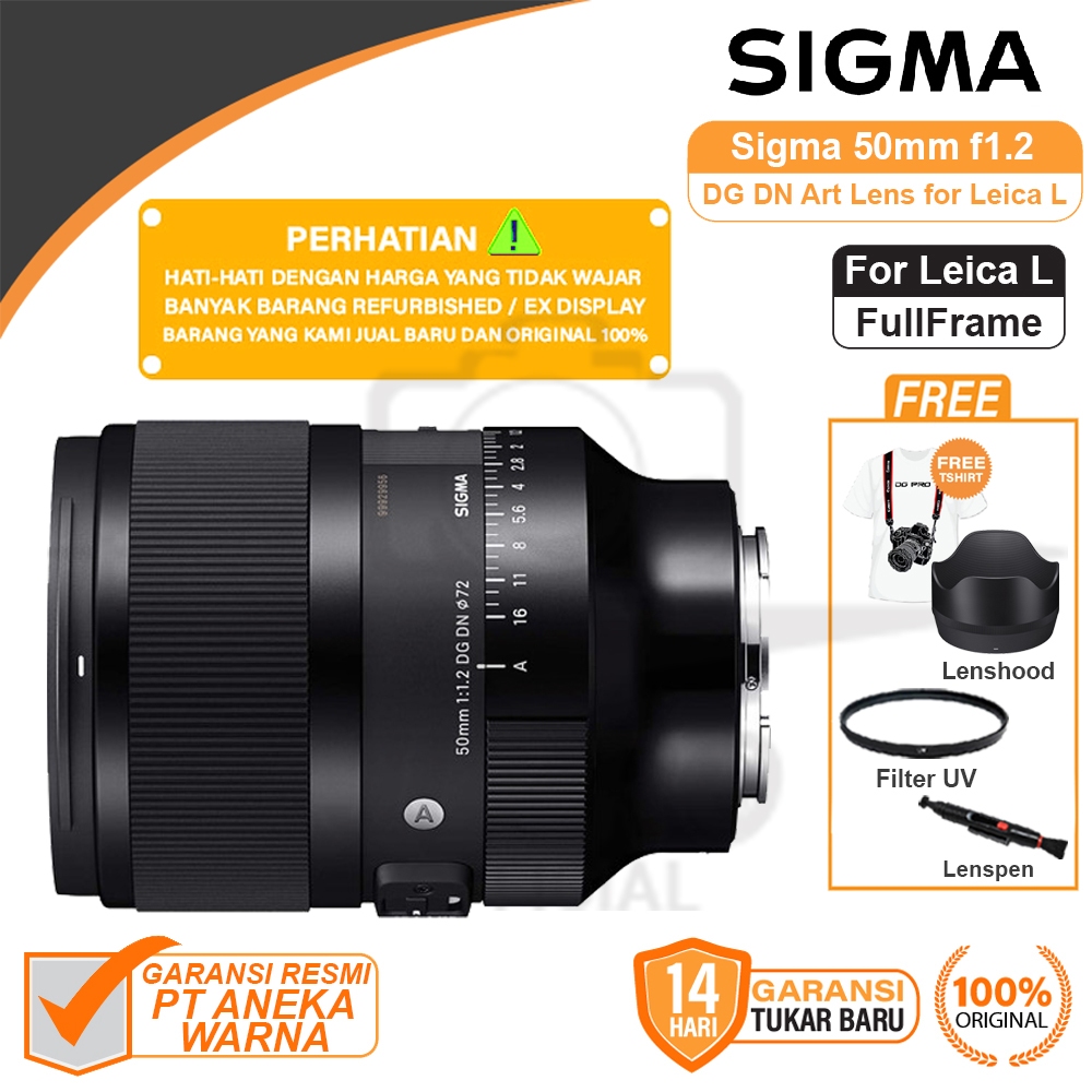 Jual Sigma 50mm f1.2 DG DN Art Lens for Leica L Mount / Sigma 50mm f/1. ...
