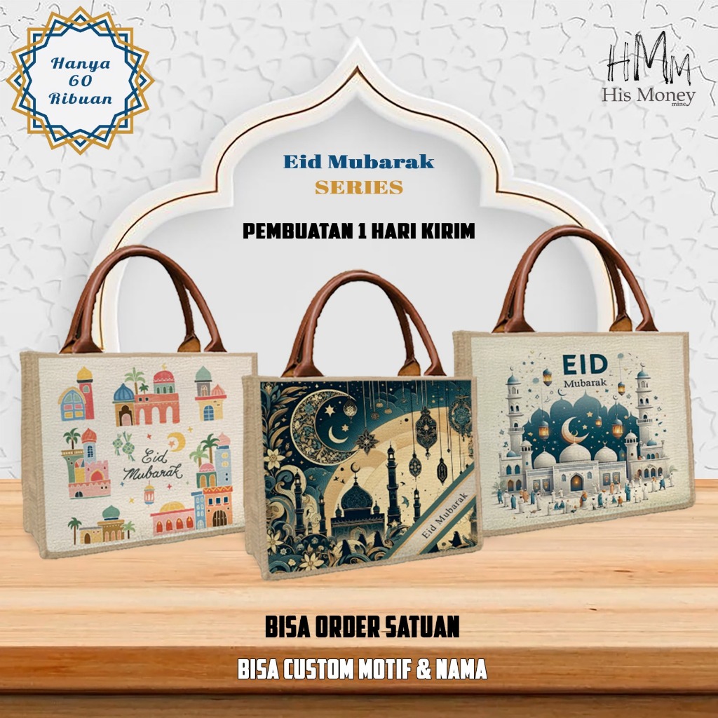 Jual Tas wanita Totebag Ramadhan Idul Fitri 2025 Souvenir idul Fitri ...