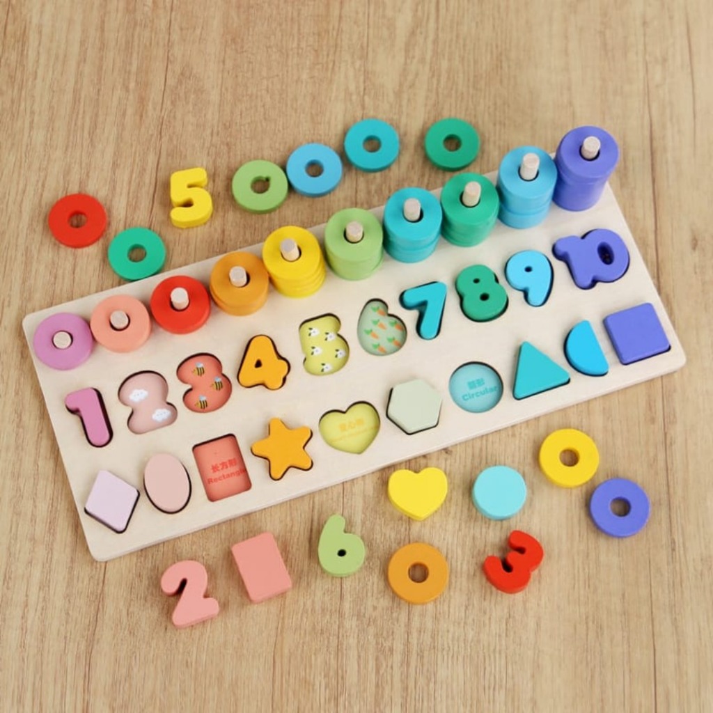 Jual [BINTANGOFFICIALSTORE](PAPANEDU3IN1) Mainan Papan Edukasi 3 in 1 ...