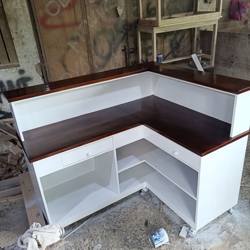 Jual MEJA KASIR Letter L | Meja barista | Meja minimarket | Shopee ...