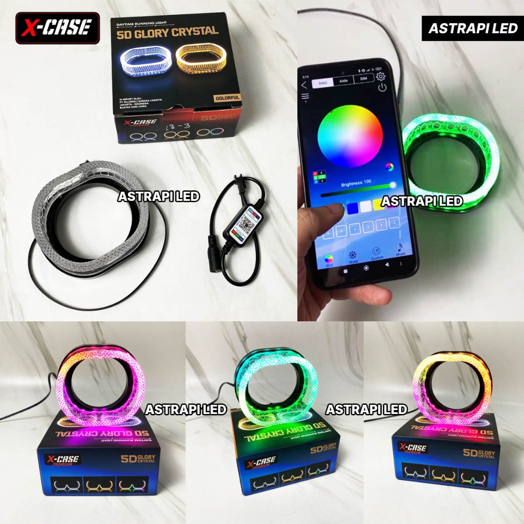 Jual X-Case Shroud RGB 2,5 Inch 5D Biled Bulat BMW Bluetooth Aplikasi ...