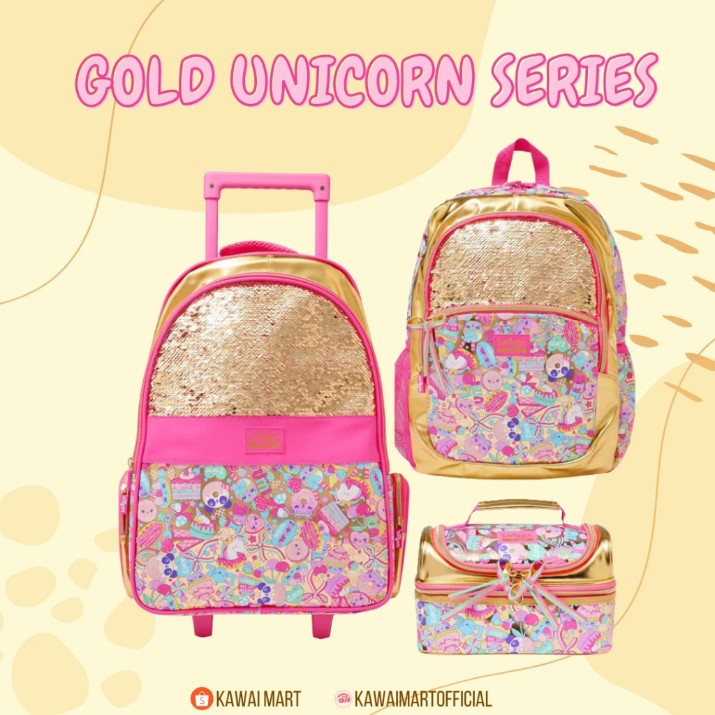 Jual SMIGGLE SERIES GOLD UNICORN RANSEL BACKPACK TAS MAKAN LUNCH BAG ...