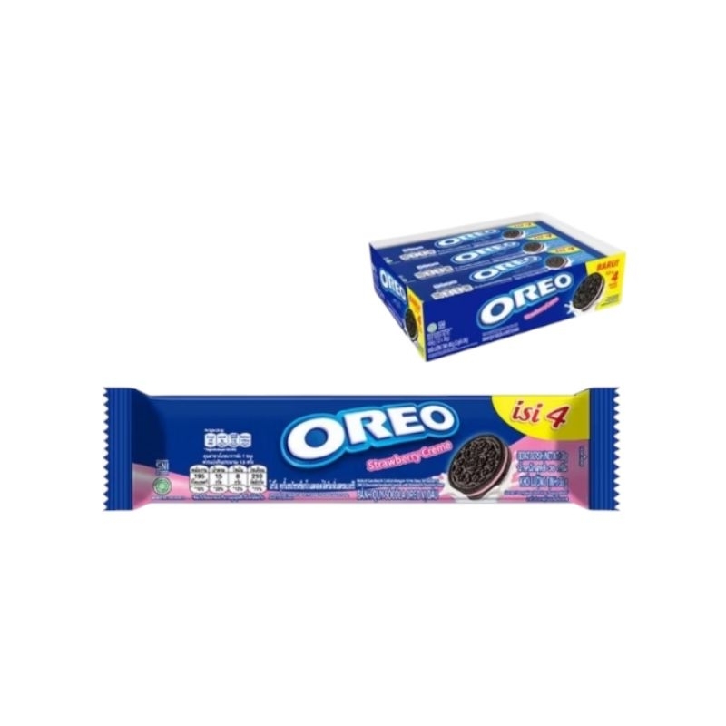 Jual oreo box isi 12 pcs varian rasa coklat, vanila,strawberry, ice ...