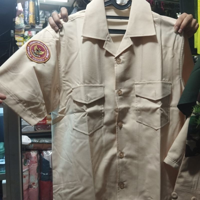 Jual BAJU PDH KEMHAN COWOK LENGAN PENDEK JATAH | Shopee Indonesia