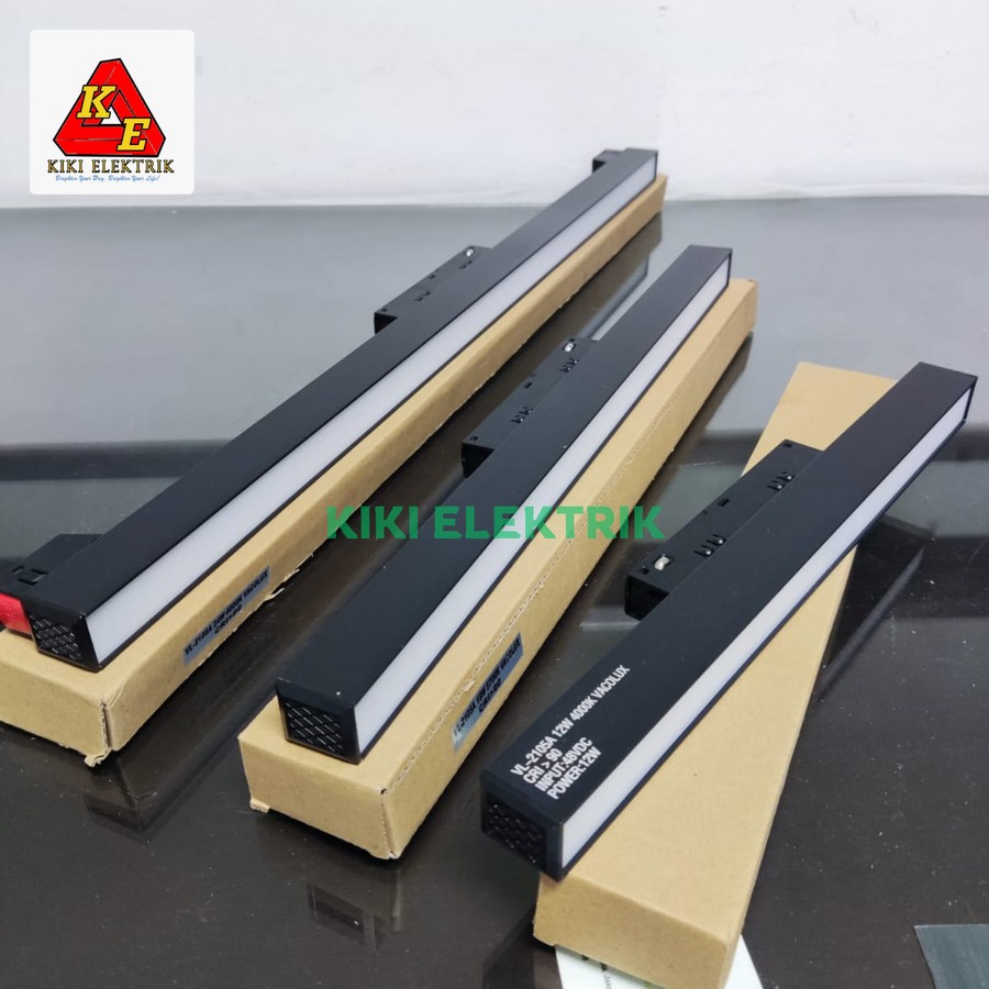 Jual Magnetic Track Flood Light Flat Cover Susu Body Hitam / Lampu ...