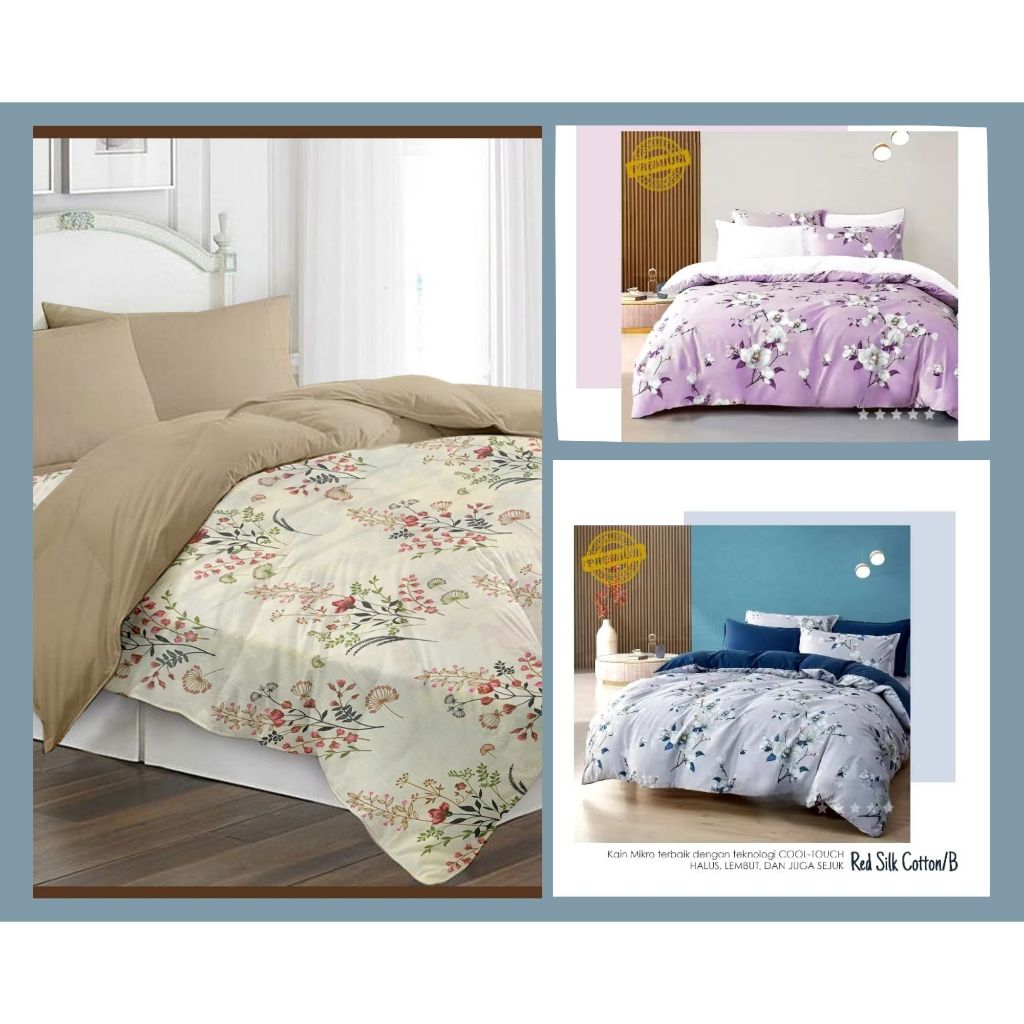Jual Bedcover Set Motif Theresia - Bunga - Putih - Mewah - 90x200 ...
