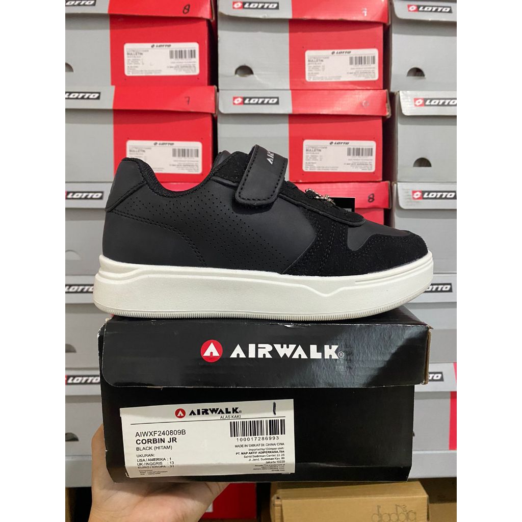 Jual Airwalk Corbin Jr Black Kids Shoes Original | Shopee Indonesia