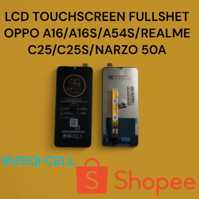 Jual LCD TOUCHSCREEN FULLSHEET OPPO A16 2021 / A16S / A54S / RELME C25 / C25S / | Shopee Indonesia