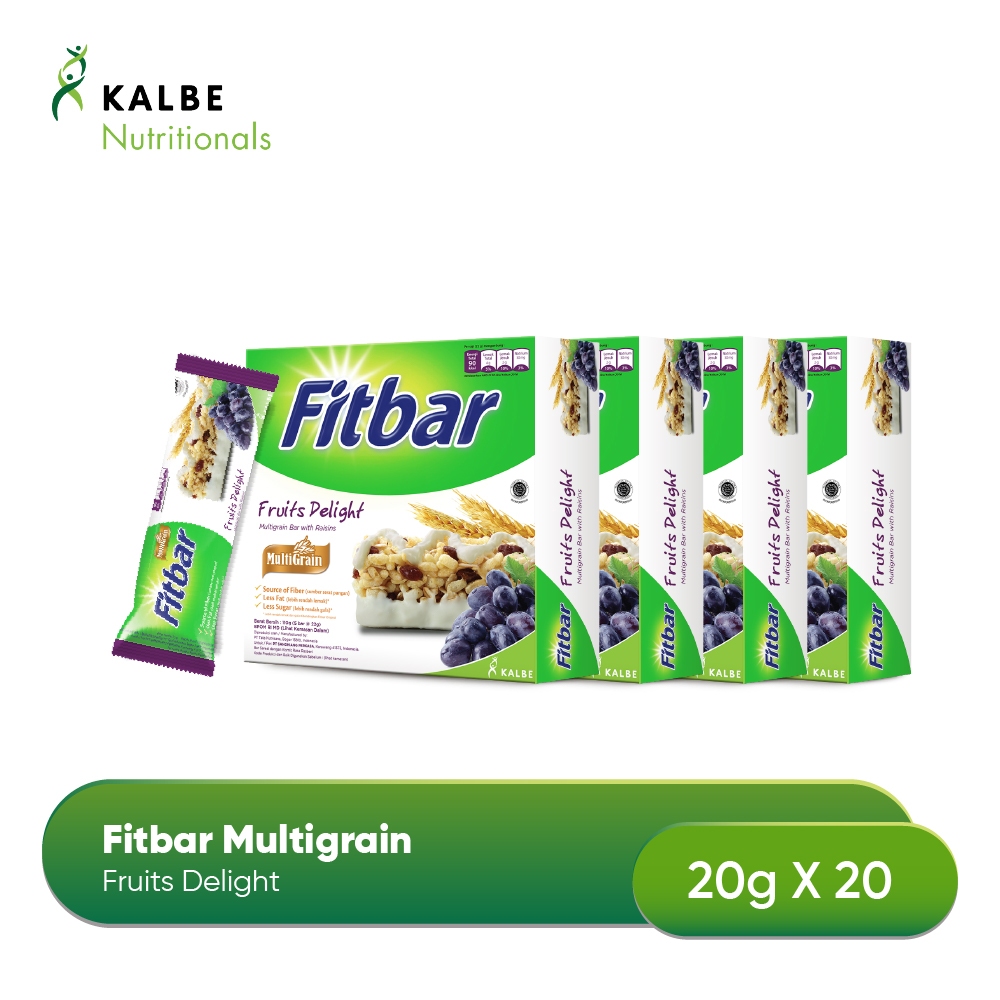 Jual Fitbar Fruits Delight 5x20gr Multigrain - Isi 4 Box | Shopee Indonesia