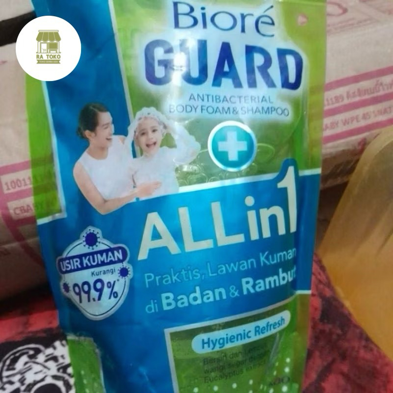 Jual biore guard sabun cair anti bakterial all in 1 refill 400 ml ...